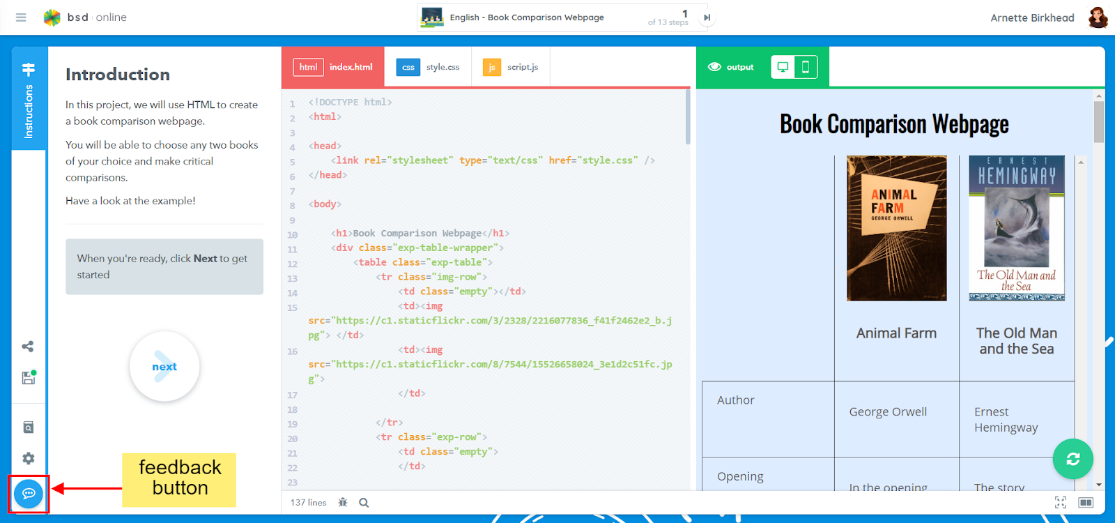 Difference of “Ask for Help” and “Feedback” button – BSD Education