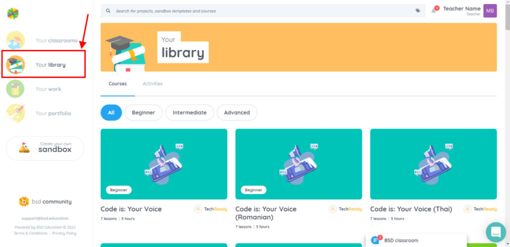 BSD Online: What’s In “Your Library” | BSD Education